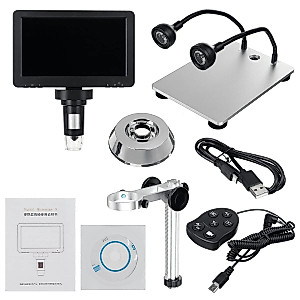 Wishiot 1-1200X G1200 Electronic Video Microscope 7inch HD LCD Display 12MP Magnifier PCB BGA SMT Soldering Digital Microscope US Version