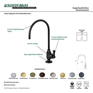 Kingston Brass KS5197AL Royale Single-Handle Water Filtration Faucet, Brushed Brass