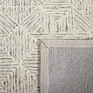 SAFAVIEH Abstract Collection 5' x 8' Light Blue ABT763J Handmade Premium Wool Area Rug