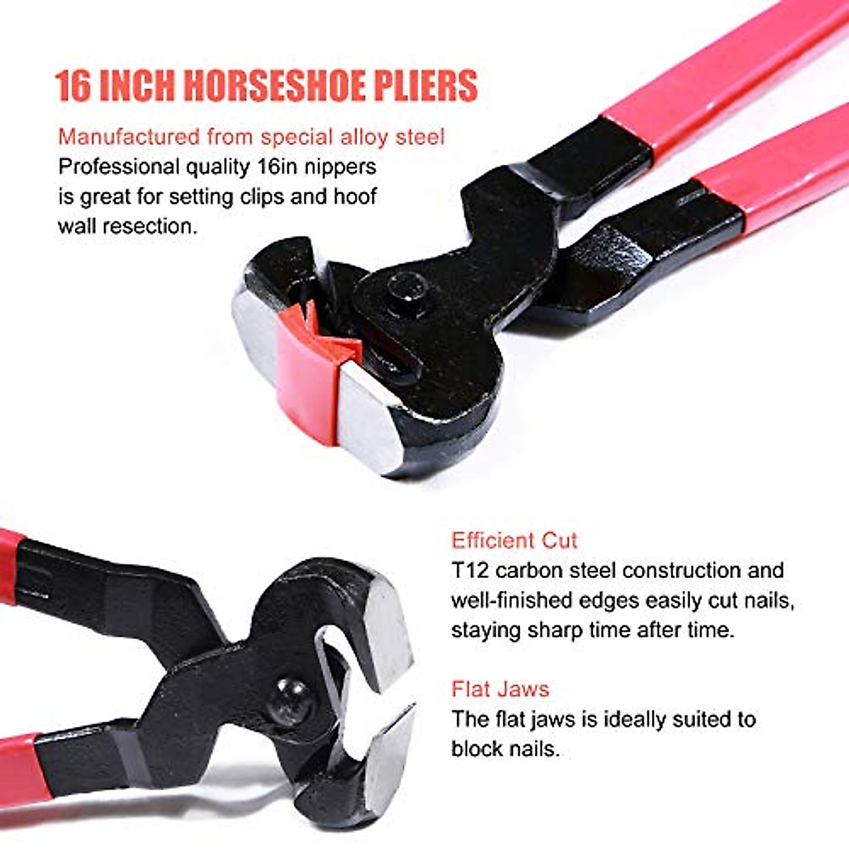 UJD Farrier Tools Professional Farrier Tool Kits Hoof Rasp Hoof Nippers Hoof Knife Horses Hoof Trimmers Tools Suitable for Hoof Trimming for Horses/Donkeys Rasp Hoof Cutter Set