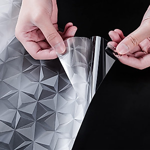 Niviy 3D No Glue Static Cling Window Films Privacy Cut Glass Window Sticker for Bathroom Office Kitchen Window Decor 17.7"x 78.7", Frosted