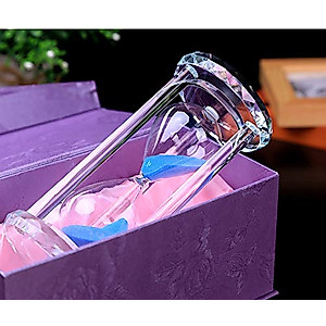 15 Minute Kitchen timer, Blue Elegant Crystal Sand Timer Egg Hourglass For Kids Home School