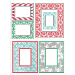 WallPops WPK1595 Geo Color Frame Wall Art Kit, Multicolor