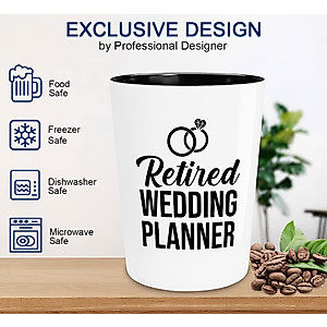 Flairy Land Wedding Planner Shot Glass 1.5oz - Retired Wedding Planner - Wedding Officiant Event Countdown Planning Future Brides Grooms Anniversary