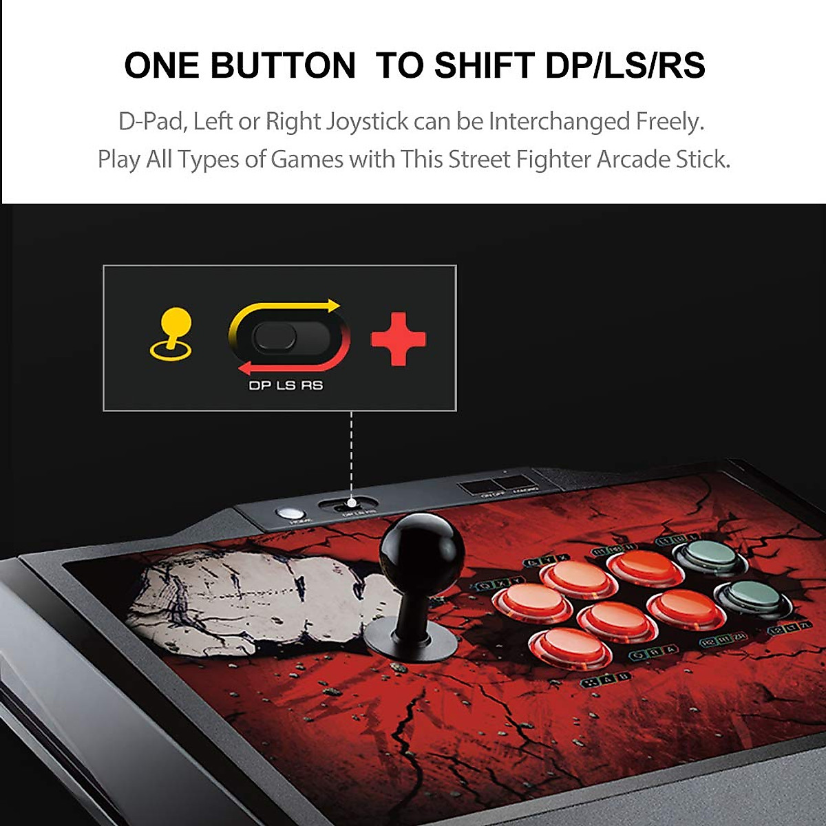 PXN Pro Arcade Fight Stick X9 Street Fighter Arcade Stick Game Fighting Joystick for PS4/PS3 /Xbox Series X/S/Xbox One/Switch/Window PC