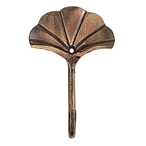 IndianShelf Vocalforlocal Handmade Vintage Antique Mushroom Floral Leaf Iron Wall Hooks Cloth Hanger Key Holder with Screw and Anchor