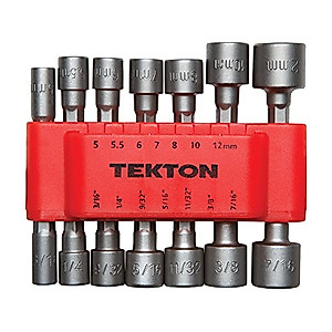 TEKTON Quick-Change Power Nut Driver Bit Set, 14-Piece (3/16-7/16 Inch) | 2938