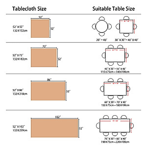Home Brilliant Rectangle Tablecloth, Solid Checkered Table Cover for Party Kitchen, Indoor Outdoor Farmhouse Table Cloth for Dining Table, 52 x 72 inch, Natural