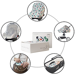 GRITRIVAL is a High-end Car Seat Cover for Babies, a Baby Car Seat Cover with a Sunroof and Double Wrap Design, and Fits Car Seat Covers for Boys and Car Seat Covers for Girls. (Woodpecker)