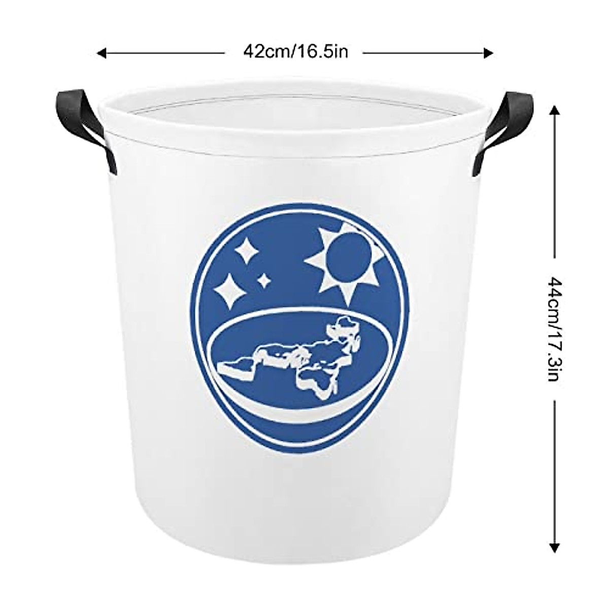 Flat Earth Large Laundry Basket Hamper Bag Washing with Handles for College Dorm Portable