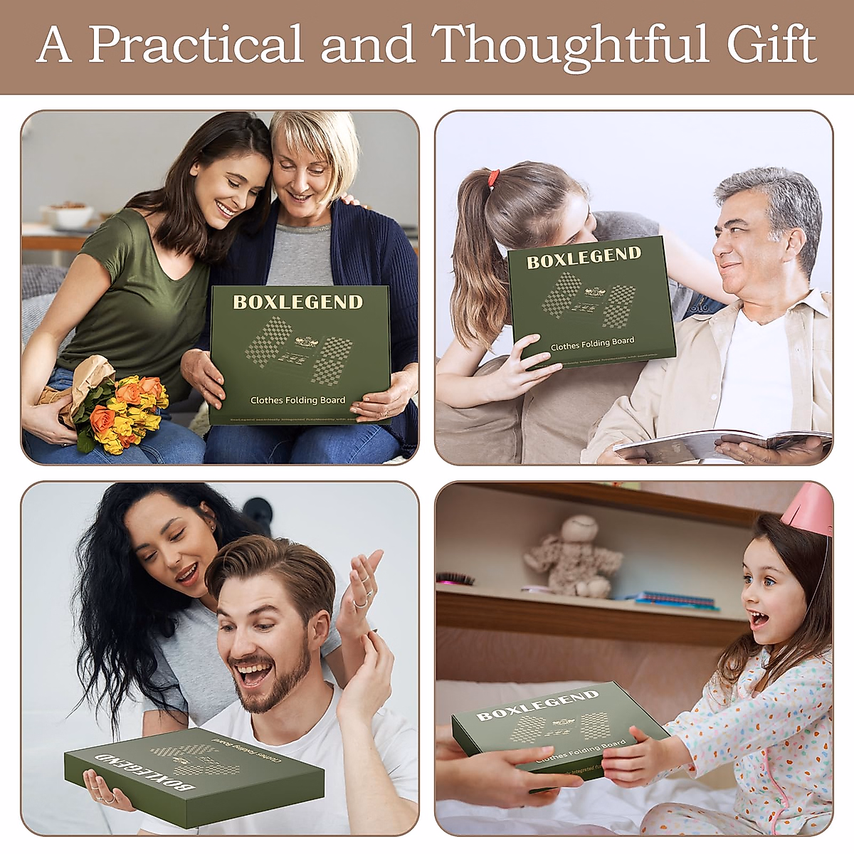 BoxLegend Shirt Folder V7 Metal for Wear Resistance Clothes Folding Board Storage Tshirt Folder Board Metal Edging and Joints Laundry Folding Board Black