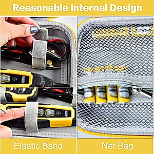 Case Compatible with Klein Tools VDV500-820 Cable Tracer/ Probe Tone Pro Kit, Mesh Pocket for AA Batteries, Adapter and Other Accessory Kit - Black