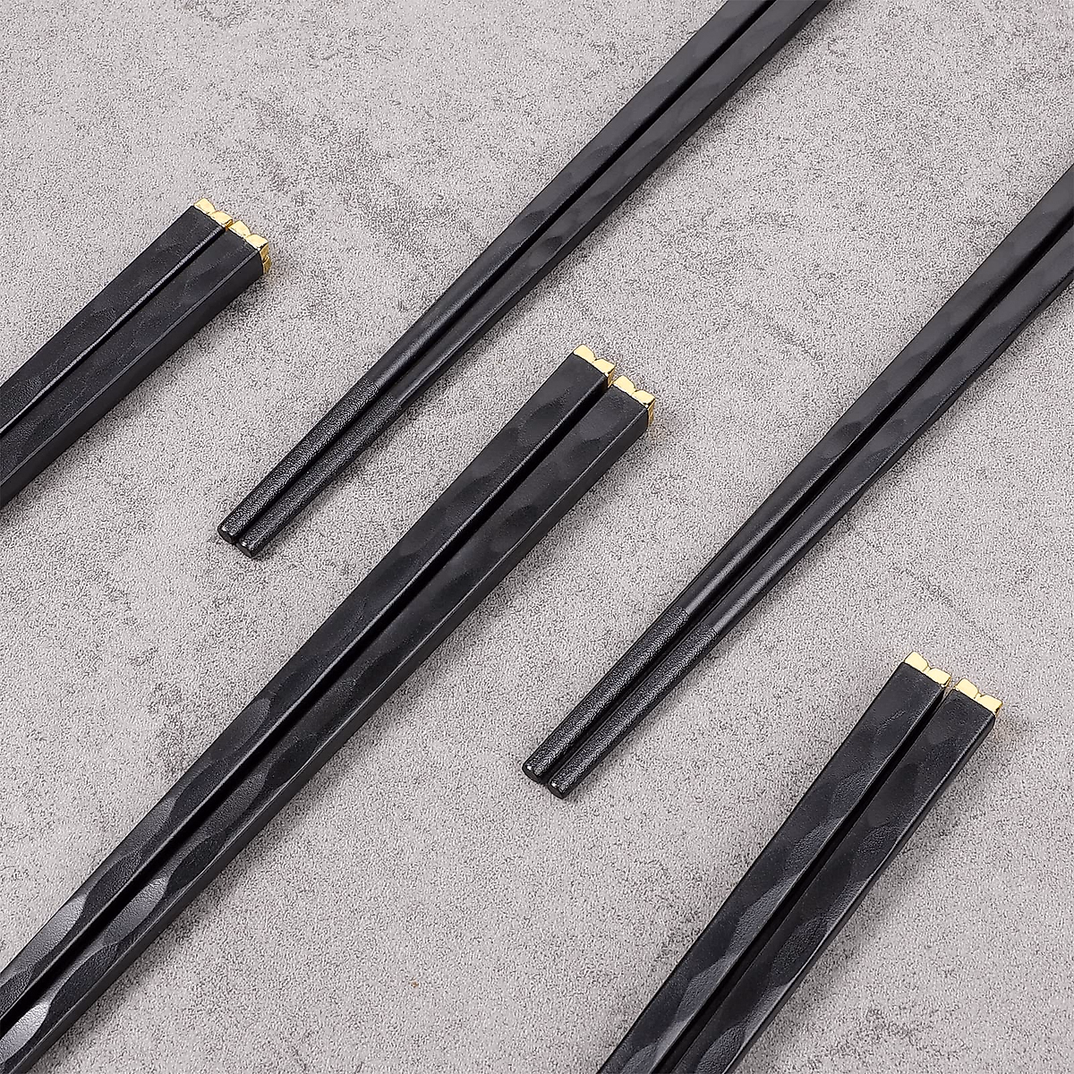 5 Pairs Fiberglass Chopsticks-Reusable Chopsticks Dishwasher Safe, 9.6 inch/24.3cm amily/ Hotel/ Restaurant Chop Sticks, Chinese/Japanese Gift Set Chop Sticks, Black