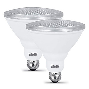 Feit Electric PAR38 LED Bulbs, 75W Equivalent, Non Dimmable, LED Flood Light Bulbs, 10 Year Life, 750 Lumens, 3000k Warm White, E26 Base, Damp Rated, 2 Pack, PAR3875/10KLED/2