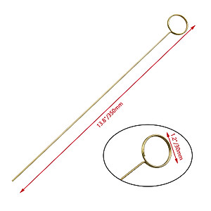 Pastlla 30 Pcs Metal Floral Place Card Holder Golden Note Photo Memo Gift Card Holder, 13.8 Inch Flower Picks Clip for DIY Floral Arrangement Wedding Party Festivals (Ring Loop)