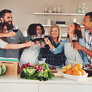 Classic Cuisine Bamboo 8 Bottle Wine Rack-Space Saving Tabletop Free Standing Wine Bottle Holder for Kitchen, Bar, Dining Room-Modern Storage Shelf, Wood