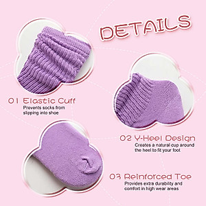 DOOVID Toddler Slouch Socks Knee High Socks Little Boys Girls Cotton Long Crew Socks White 6-8 Years