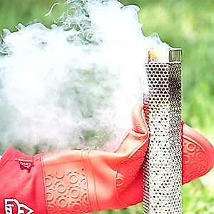 LIZZQ Premium Pellet Smoker Tube 12 inches - 5 Hours of Billowing Smoke - for Any Grill or Smoker, Hot or Cold Smoking - An Easy and Safe Way to Provide Smoking - Free eBook Grilling Ideas and Recipes