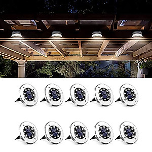Solpex 18 Pack Solar Outdoor Lights,12 Pack Solar Ground Lights,6 Pack Solar Fence Lights,Outside Waterproof Garden Landscape Lighting for Yard Deck Lawn Patio Gutter Walkway