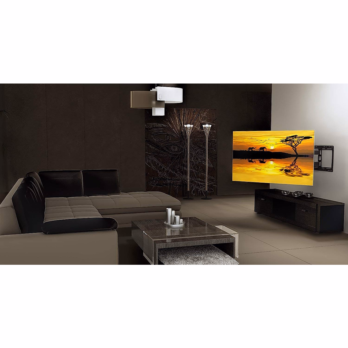 Premium Mount - Heavy Duty Dual Arm Articulating TV Wall Mount Bracket for TCL - 50" Class 5-Series 4K UHD QLED Dolby Vision HDR Smart Roku TV - 50S555 Tilt & Swivel with Reduced Glare - Buy Smart!