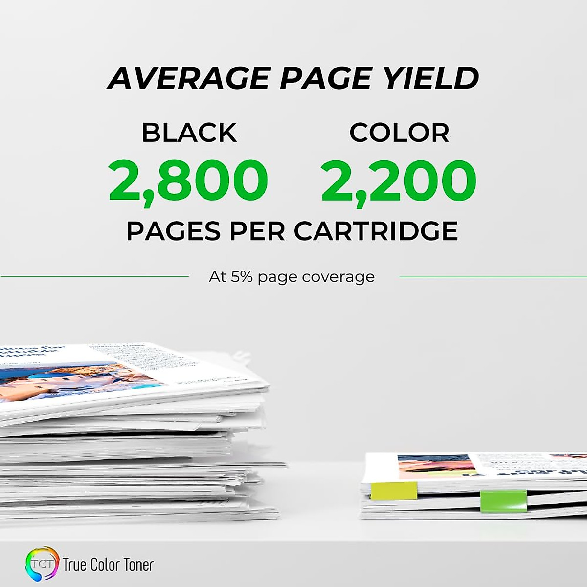 TCT 045X Toner Cartridge 4 Pack - Premium Compatible Replacement for Canon 045H High Yield Works with Canon Color ImageClass MF634CDW LBP612CDW Printers (Black Cyan Magenta Yellow)