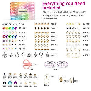 Paodey 20,000 Pcs Clay Beads Bracelet Making Kit, 120 Colors 6 Boxes Polymer Beads Spacer Heishi Beads & Jewelry Kit with Pendant Charms Elastic Strings, Crafts Gift for Kids Adults