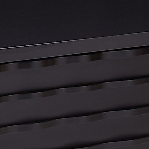 King's Brand Black Finish Wood Wave Design Dining Room Kitchen Table