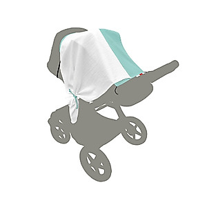 Stroller Sunshade, Sun Cover for Prams, Sun Protection, Stroller Accessory, Gift Idea for New Baby, Babyshower (Mint)
