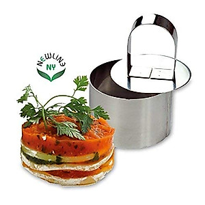 NewlineNY Stainless Steel Dessert Rings (12 Pcs) Round Square Rectangular Appetizers Molded Salads, Cakes Mousse Molding Layering Cake Cutter