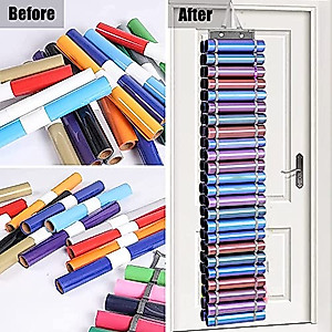 MIDOGAT Vinyl Roll Holder, Vinyl Roll Organizer, Large Capacity Craft Organizer, Vinyl Roll Keeper for Craft Room,Door,Closet,Wrapping Paper