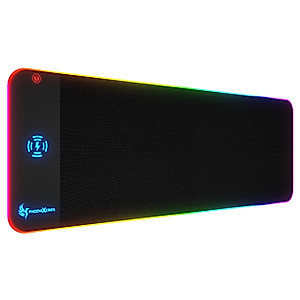 PhoeniXeries RGB Wireless Charging Mouse Pad 15W, XL 900x300x4MM Mouse Mat, RGB Mouse Pad with Wireless Charging, Keyboard Mat for Gaming