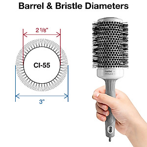 Olivia Garden Ceramic and Ion Thermal Brush, 2 1/8 Inch