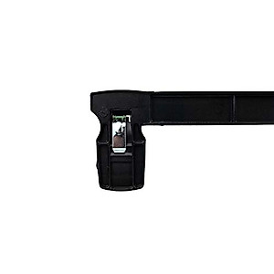 Hangon Recycled Plastic with Ridged Clips Pants Hangers, 12 Inch, Black, 10 Pack