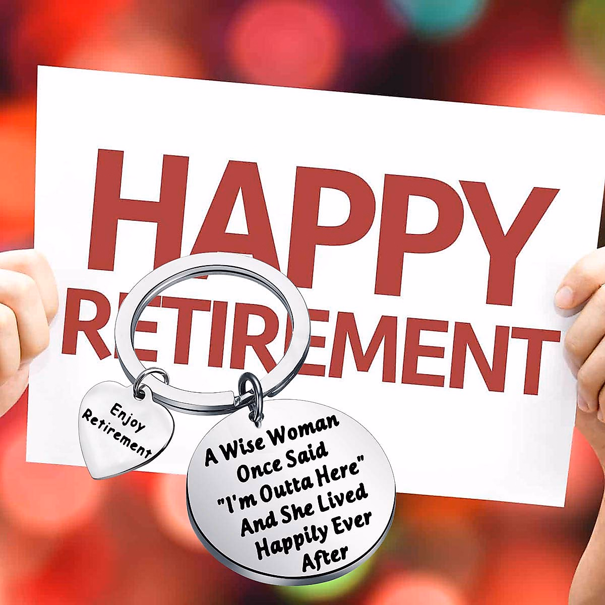 ENSIANTH Enjoy Retirement Keychain Funny Job Work Retiree Keychain Coworker Leaving Gifts Going Away Gifts (Enjoy Retirement Key)