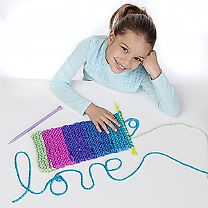 Creativity for Kids Learn to Knit Pocket Scarf - DIY Knitting Kit for Beginners, Kids Craft Kit