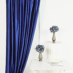 Efavormart 8Ft H x 8Ft W Premium Royal Blue Velvet Backdrop Curtain Panel Drape Background for Events