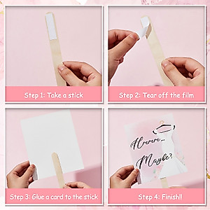 Lewtemi Set of 33 Wedding Dress Shopping Signs Paddles Say Yes to The Props Signs for Bridesmaids and Brides Bachelorette Party Games(Dress Style)