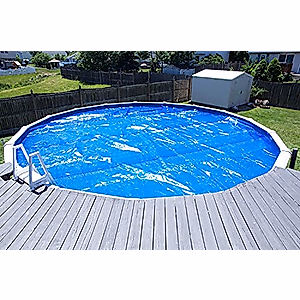 Sun2Solar Blue 8-Foot Round Solar Cover | 1600 Series Style | Heat Retaining Blanket for In-Ground and Above-Ground Round Swimming Pools | Use Sun to Heat Pool Water | Bubble-Side Facing Down in Pool