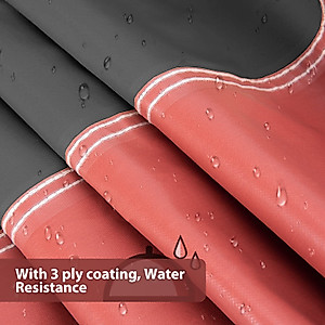 2 Pack Outdoor Swivel Lounge Chair Cover 600D Heavy Duty Outdoor Chair Covers,100%Waterproof Tear-Resistant,UV Resistant,Swivel chair cover Fits 37.5 L x 39.25 D x 38.5 H in, Noble black/red combo.