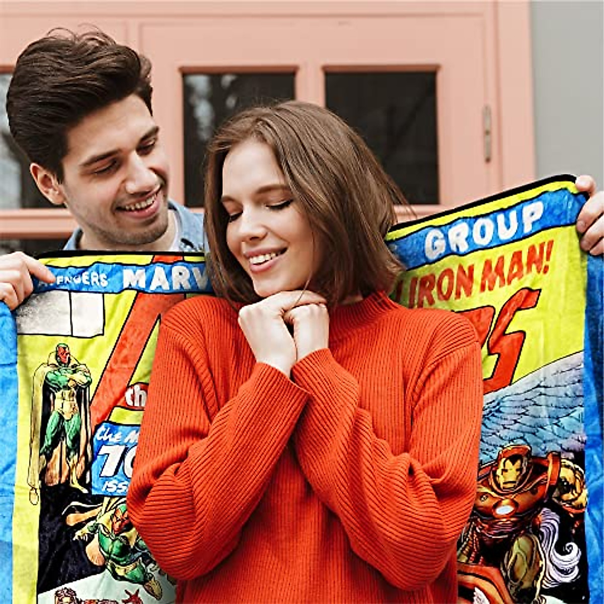 Bazillion Dreams Marvel Avengers Assemble Fleece Softest Comfy Throw Blanket for Adults & Kids| Measures 60 x 45 Inches