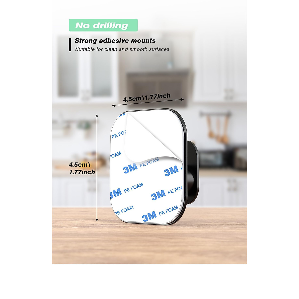 Aikzik Adhesive Hooks - 4 Pack Towel Wall Hooks for Bathrooms, Stainless Steel Waterproof Shower Sticky Hooks for Hanging, Matte Black