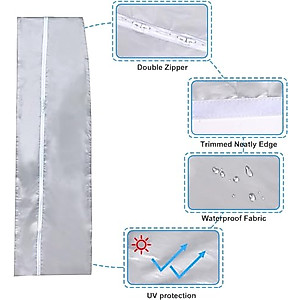 KWMOEA 400cm/157Is. Universal Window Seal for Portable Air Conditioner and Tumble Dryer. Easy to Install - Air Exchange Guards with Zip and Adhesive Fastener