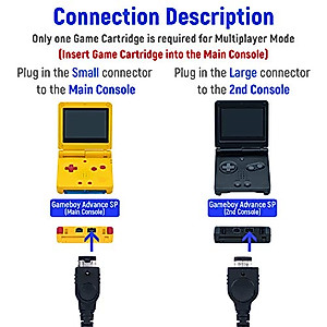 Mcbazel 2 Player Link Cable Connect Cord For Nintendo GBA GameBoy Advance and SP
