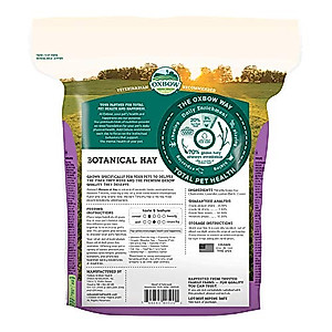 Oxbow Animal Health Oxbow Botanical Western Timothy Hay - All Natural Hay for Rabbits, Guinea Pigs, Chinchillas, Hamsters & Gerbils - 15 oz.