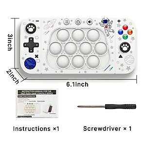 Fast Push Handheld Game, Pop Light Up Game Toys Upgraded Version 2, Lightly Push to Turn Off The Lit Bubbles.Fidget Sensory Toys for 6 7 8 9 Year Old Kids Boys & Girls & Teens Birthday Gifts