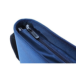 DVD CD Storage Case with Extra Wide Title Cover Pages for Blu Ray Movie Music Audio Media Disk (Portable Carrying Binder Holder Wallet Album Home Organizer)- Blue, 192 Disk Units, 96 Booklet Pockets