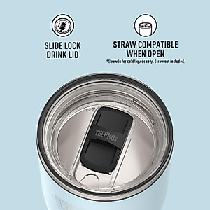 THERMOS ICON SERIES, Stainless Steel Cold Tumbler with Slide Lock, 24 Ounce, Glacier