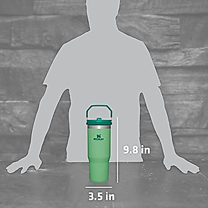 Stanley IceFlow Stainless Steel Tumbler - Vacuum Insulated Water Bottle for Home, Office or Car Reusable Cup with Straw Leak Resistant Flip Cold for 12 Hours or Iced for 2 Days, Jade, 30oz