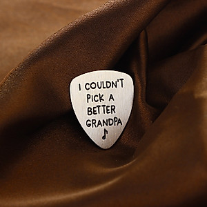 I Couldn’t Pick A Better Grandpa Musical Guitar Pick Jewelry Gift for Grandpa