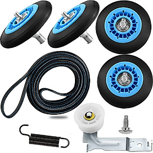 DV45H7000EW A2 DV42H5000EW A3 Parts Replacement for Samsung Dryer Roller Replacement Kit DC97-16782A Dryer Belt 6602-001655 Idler Pulley DC93-00634A Tension Spring for DV42H5200EW A3 DV48H7400EW A2
